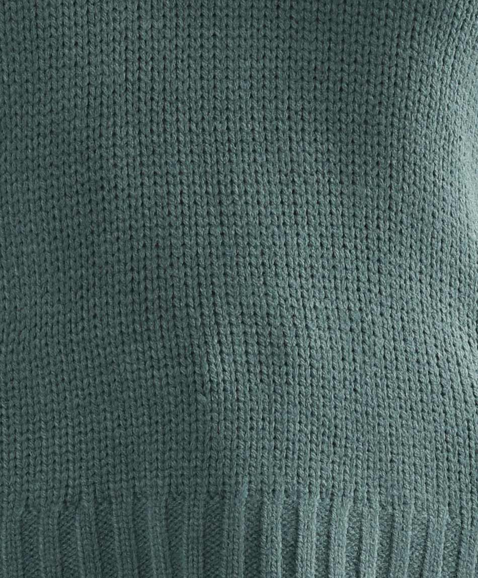 Sweater mujer básico corto verde - TRICOT