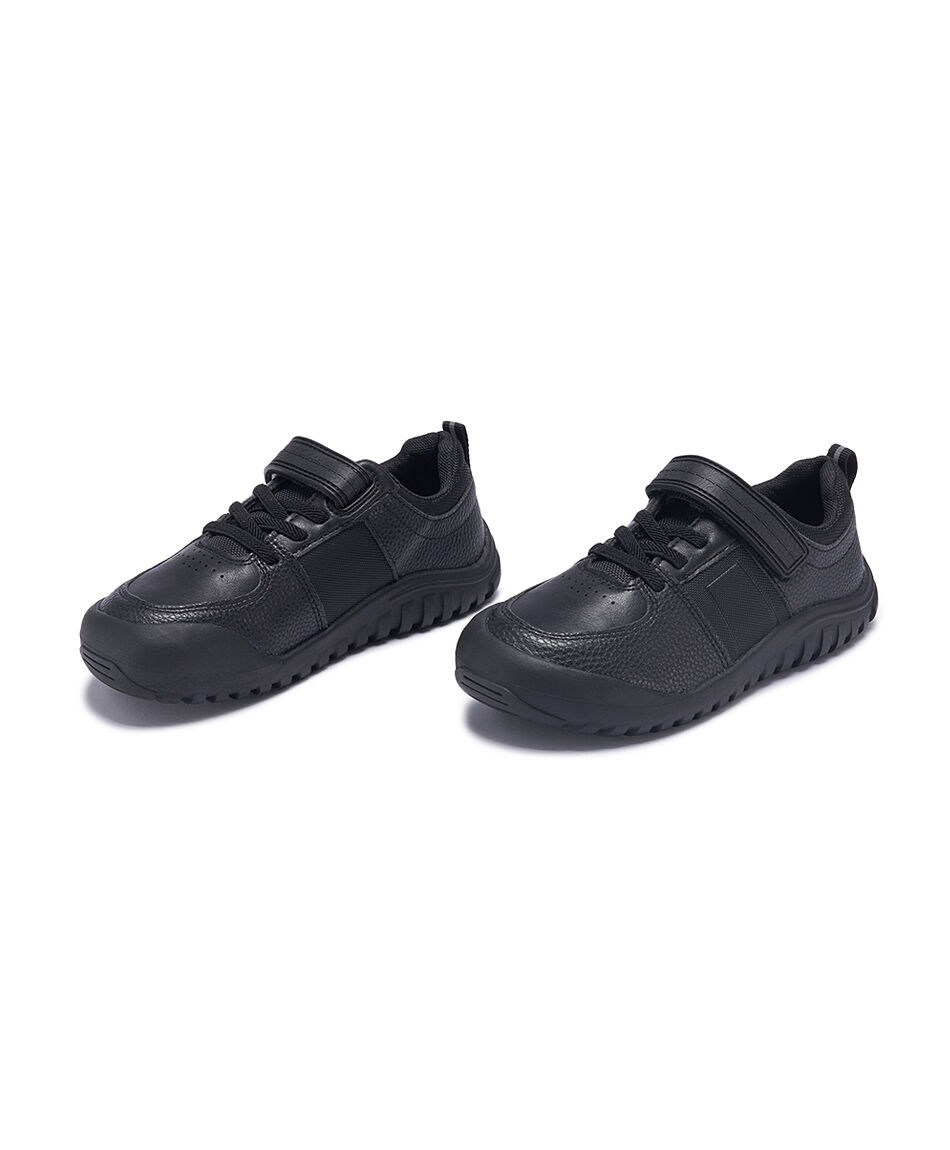 Zapatilla escolar (26 a 34) negra mix - TRICOT