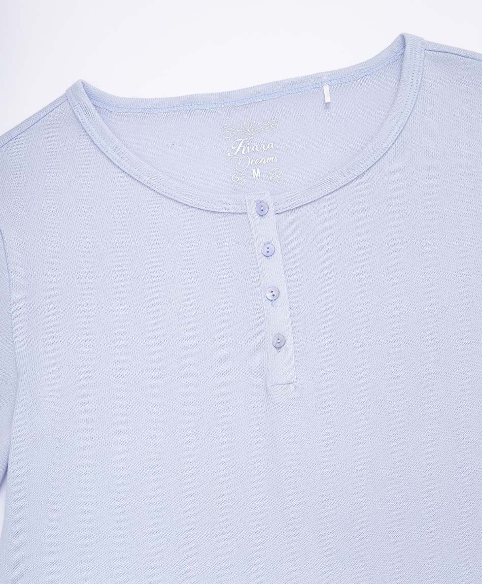 Pijama mujer abotonado blue melagne - TRICOT