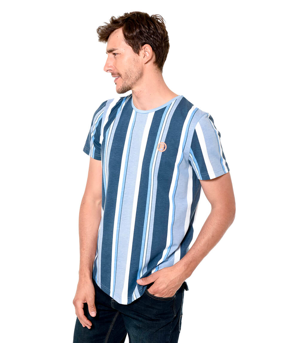 Polera retro rayas - TRICOT