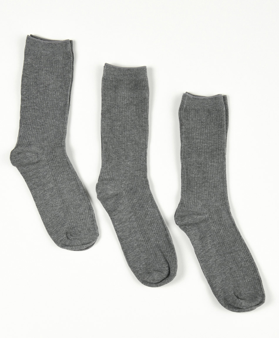 Pack 3 calcetines escolares gris - TRICOT