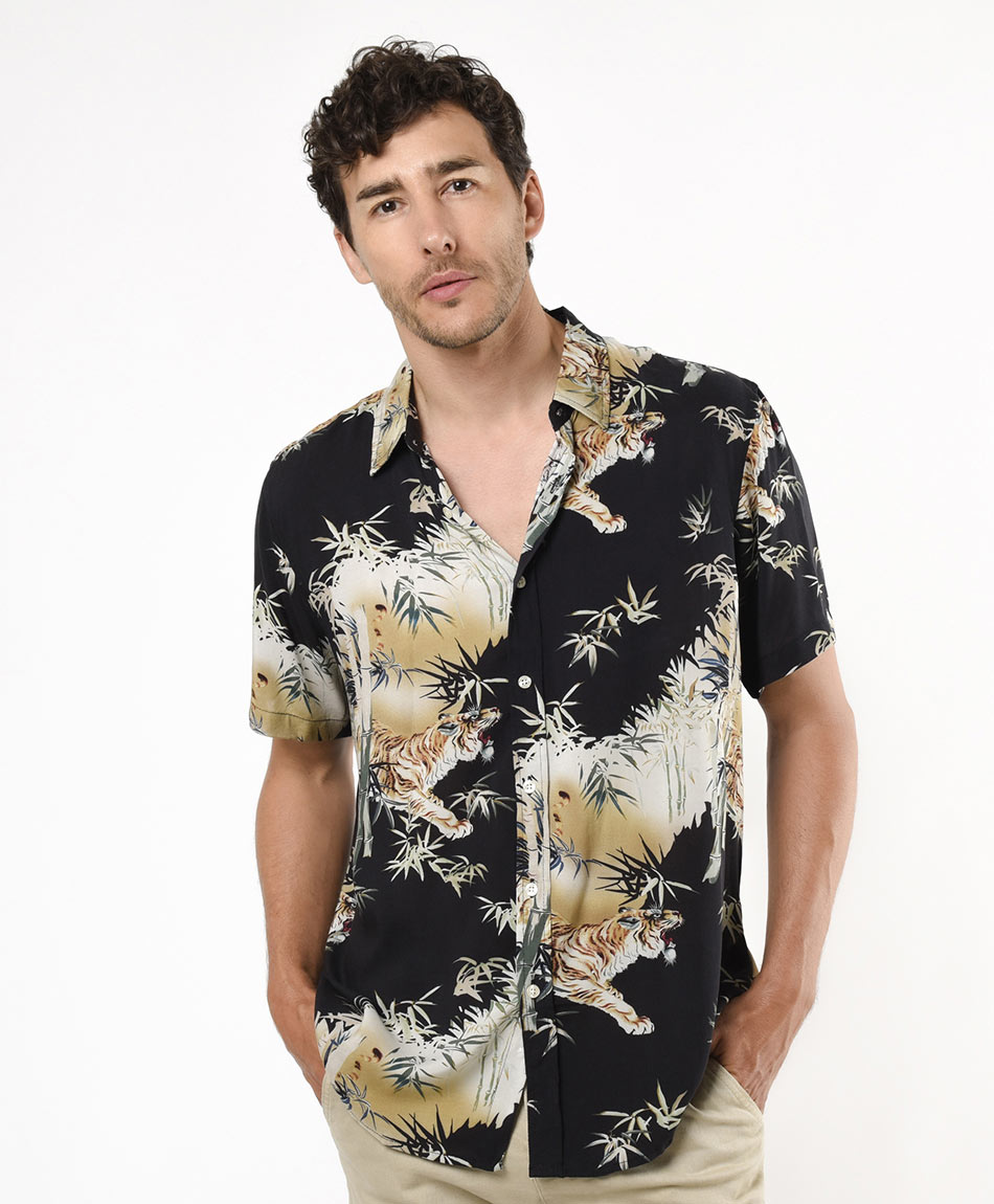 Camisa hombre estilo tropical - TRICOT