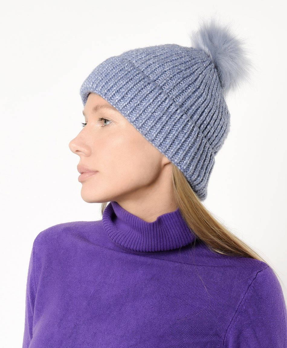 Gorro mujer azul regalo - TRICOT