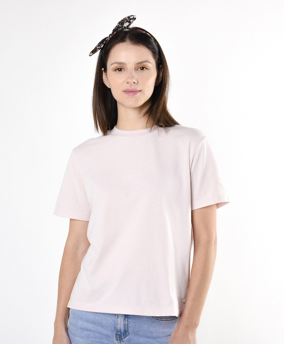 Polera mujer lisa rosada - TRICOT
