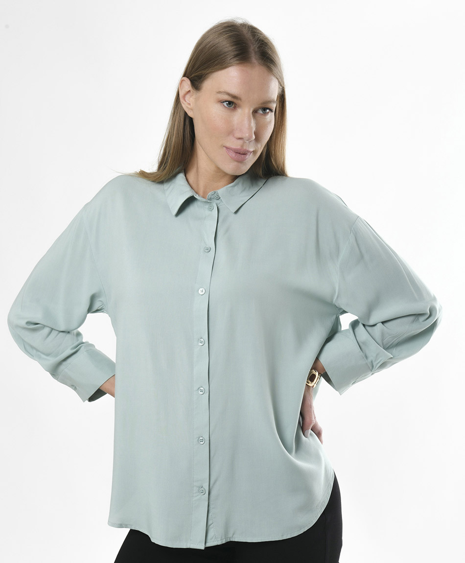 Blusa mujer lisa espalda plisada - TRICOT