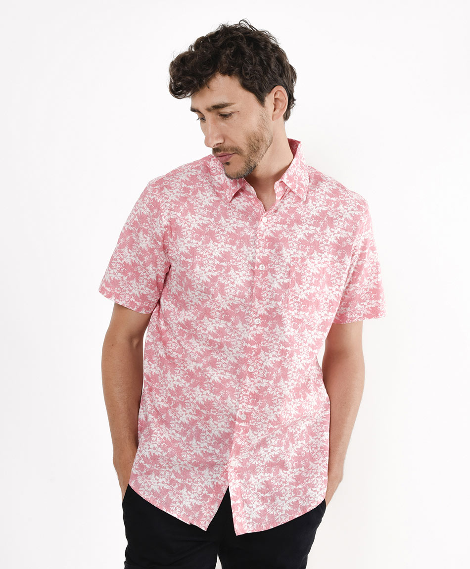 Camisa hombre flores - TRICOT