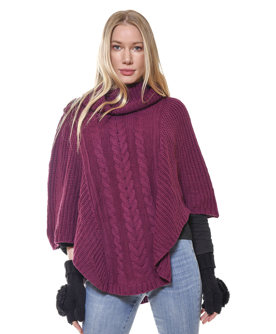 Poncho trenza - TRICOT