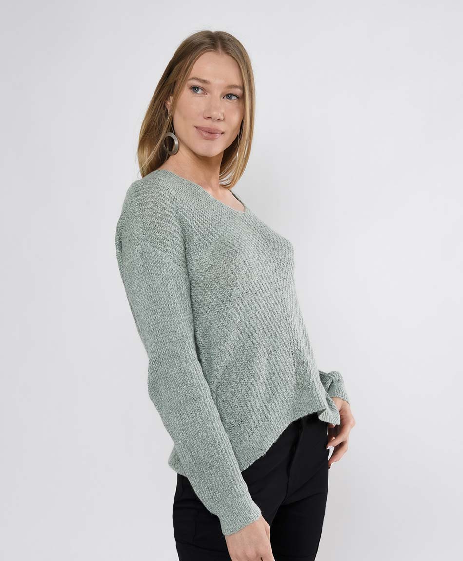Sweater mujer liso oversize - TRICOT