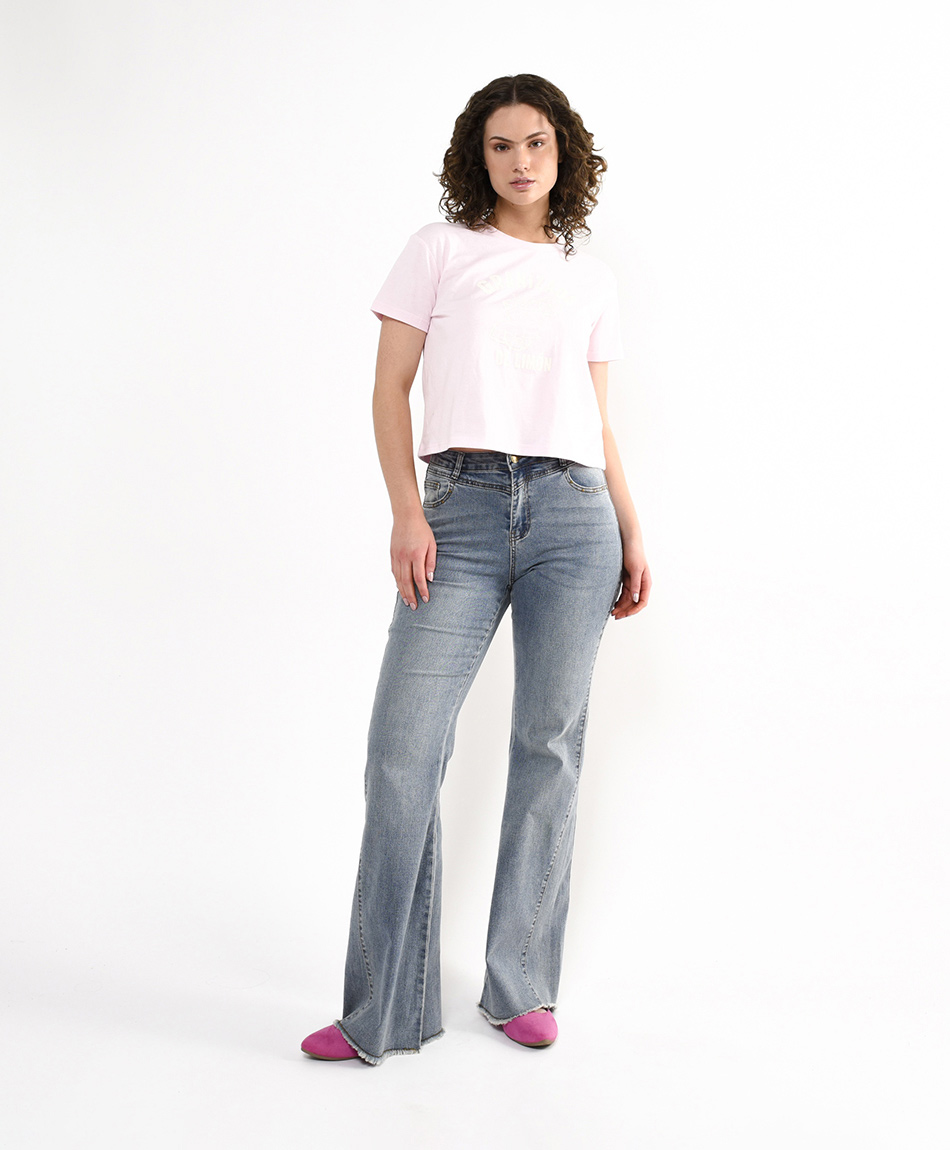 Jeans mujer cortes wide - TRICOT