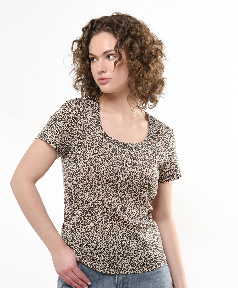 Polera mujer animal print - TRICOT