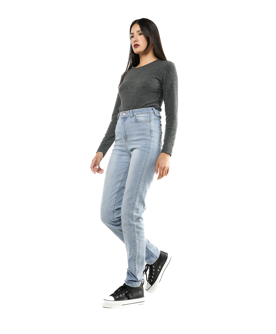 Jeans mujer semi push up skinny fit - TRICOT