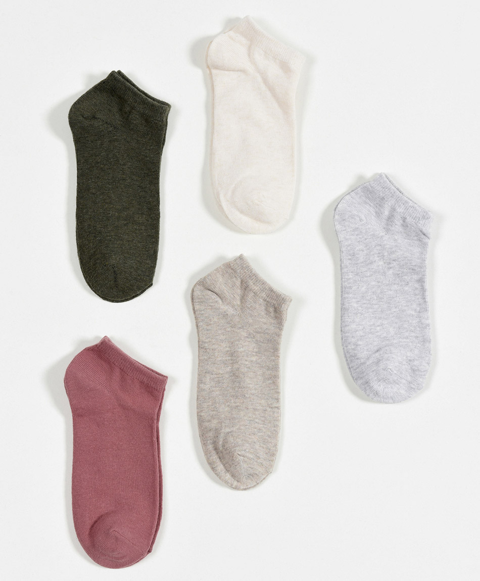 Pack 5 calcetines mujer cortos colores - TRICOT