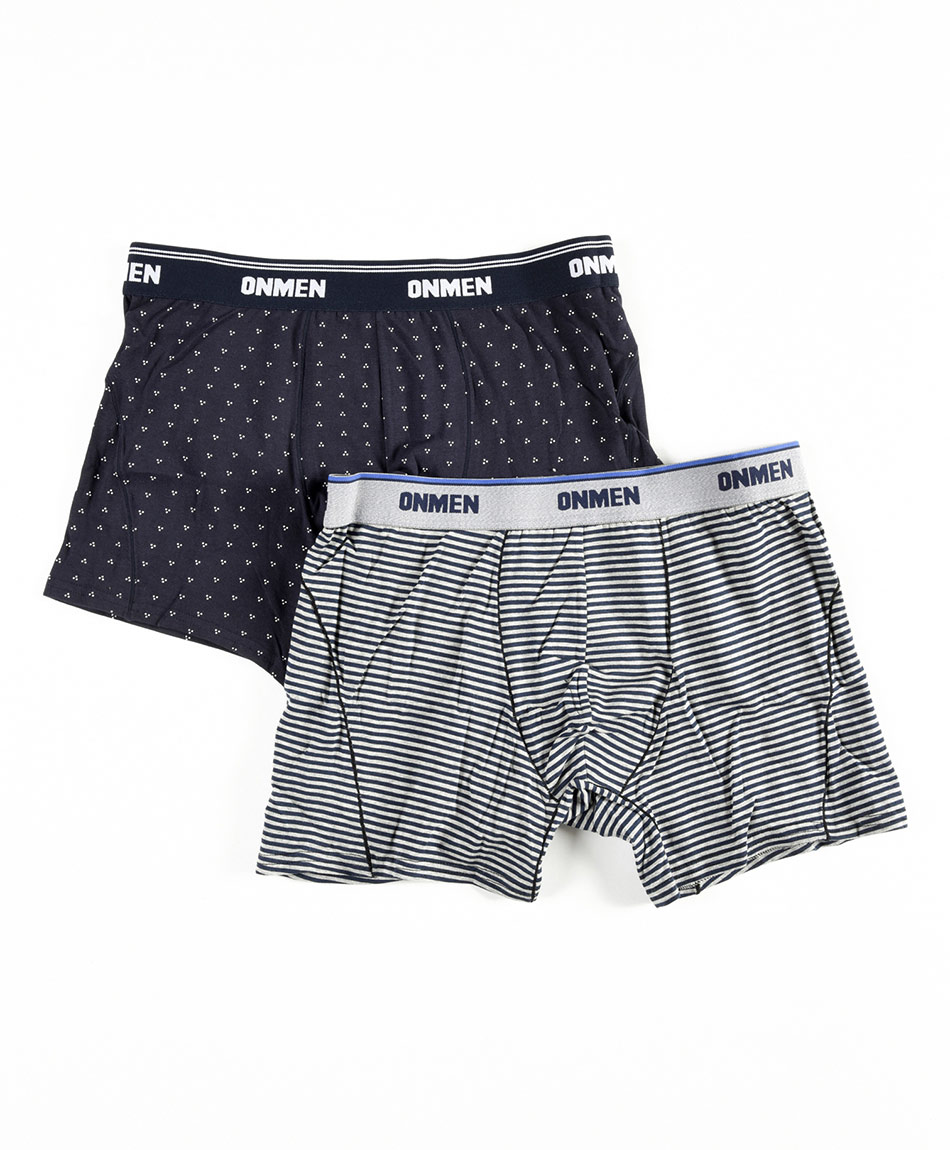 Pack 2 boxer hombre líneas y puntos - TRICOT