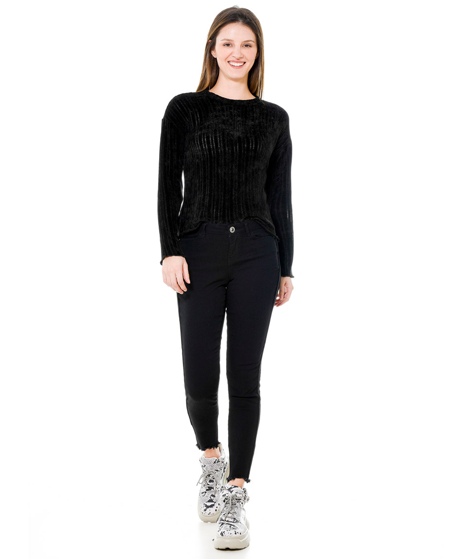 Jeans banda encaje lateral - TRICOT