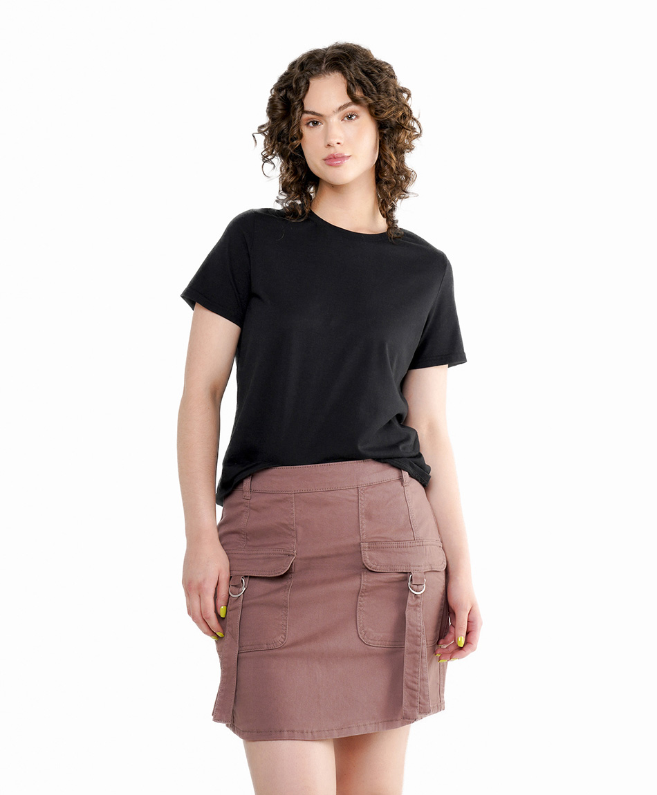 Mini falda mujer cargo - TRICOT