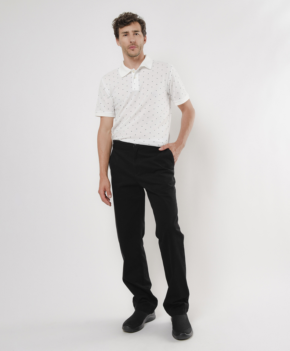 Pantalón hombre liso negro - TRICOT