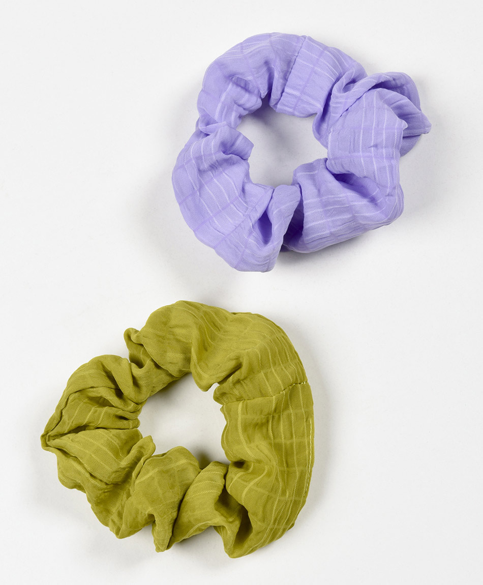 Set 2 scrunchies mujer colores - TRICOT