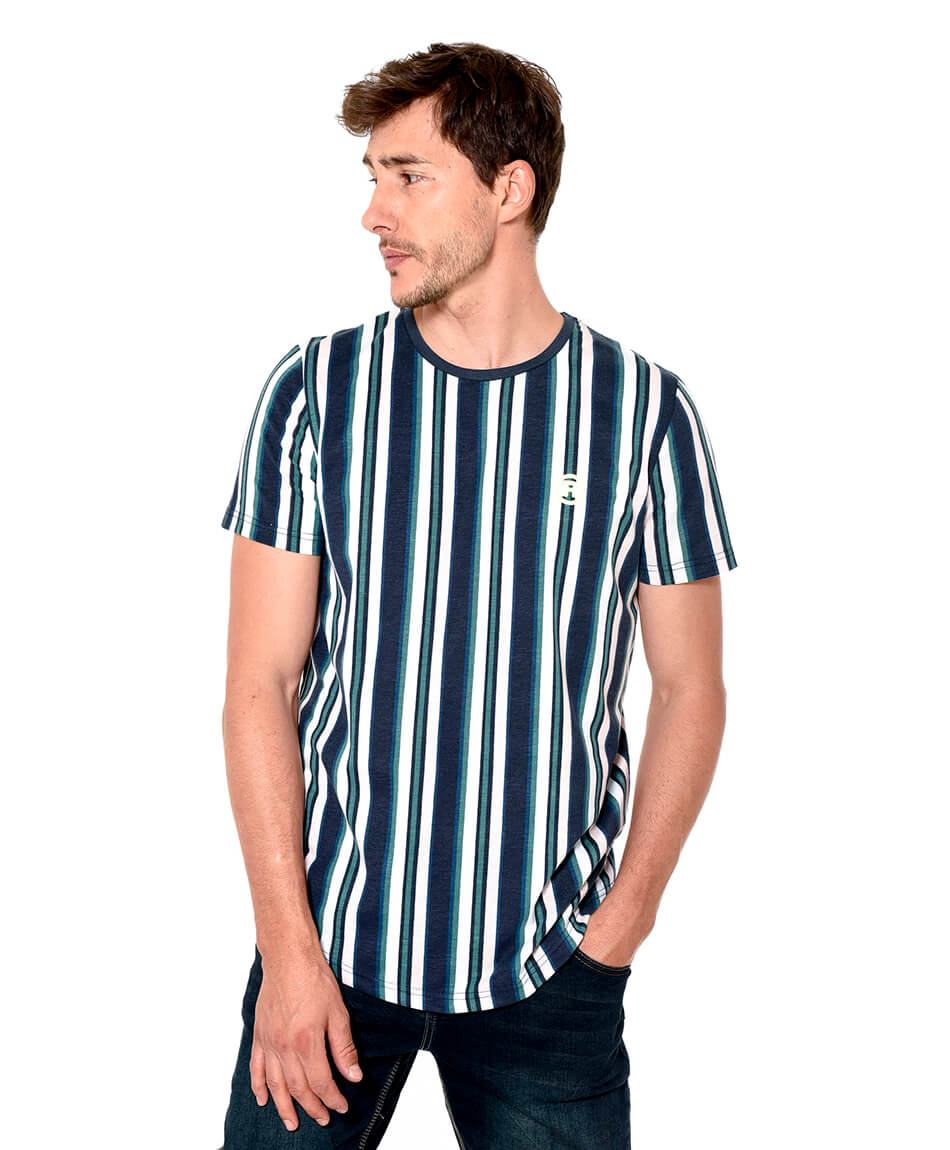 Polera retro rayas - TRICOT