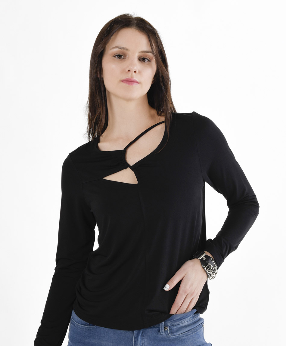 Polera mujer cut out - TRICOT