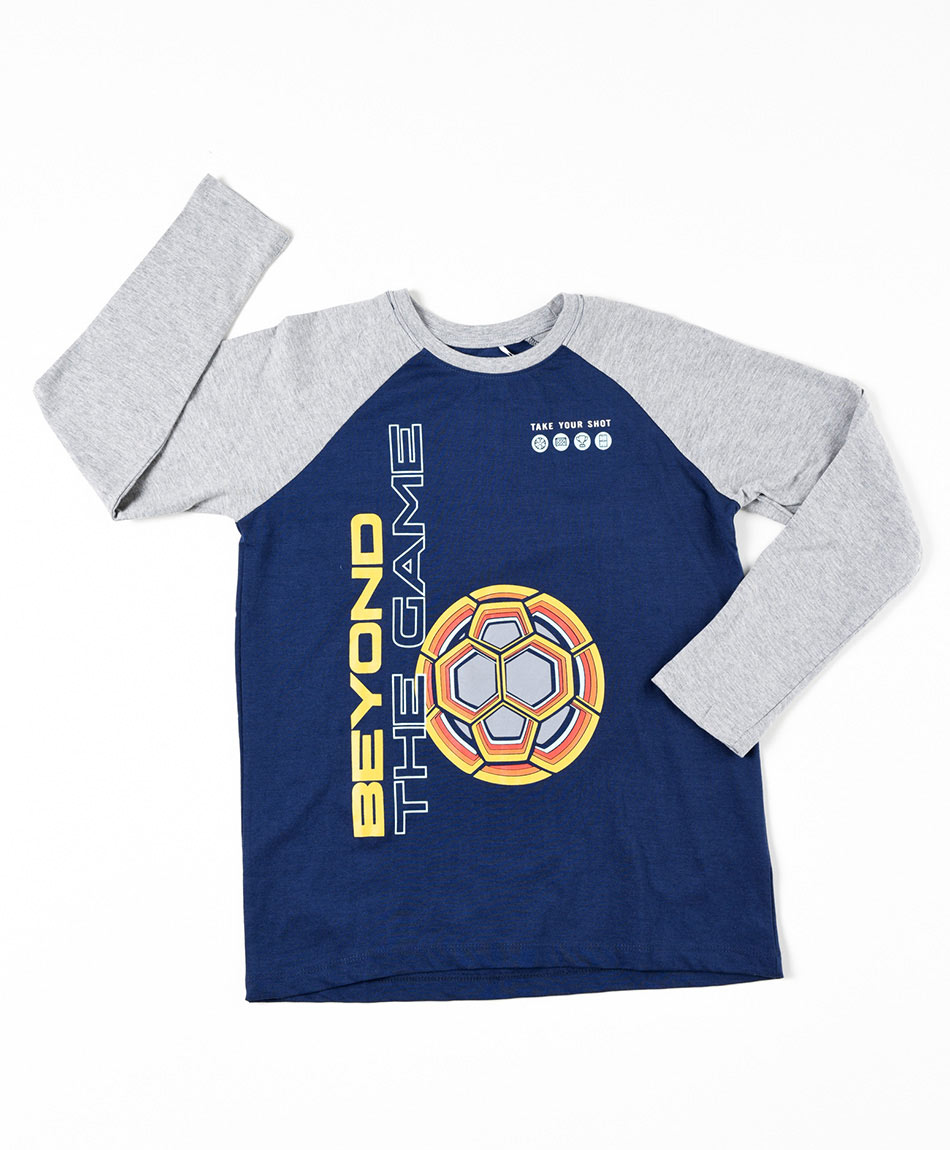 Polera niño game bicolor - TRICOT