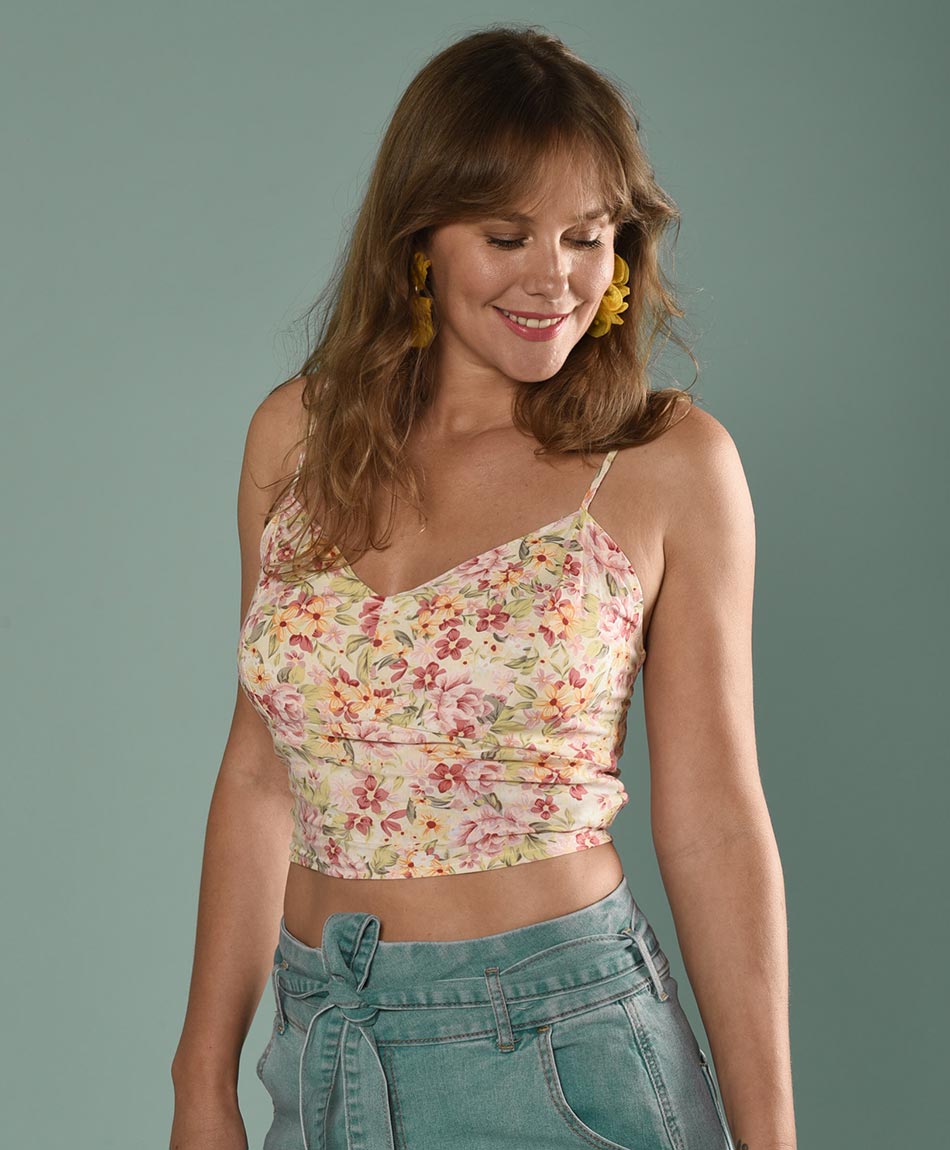 Top flores - TRICOT