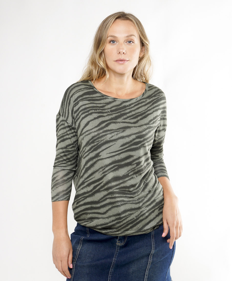 Polera mujer animal print - TRICOT