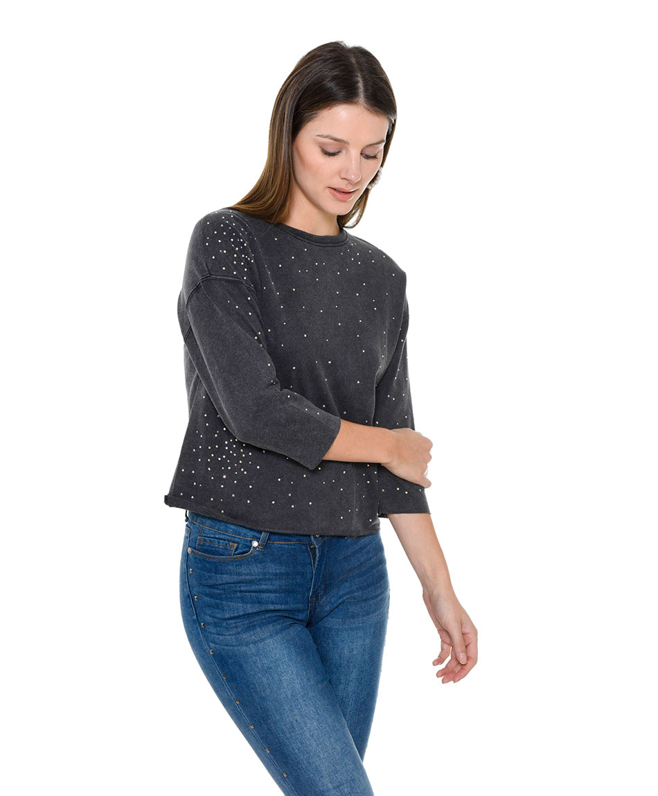 Poleron bordado vintage - TRICOT