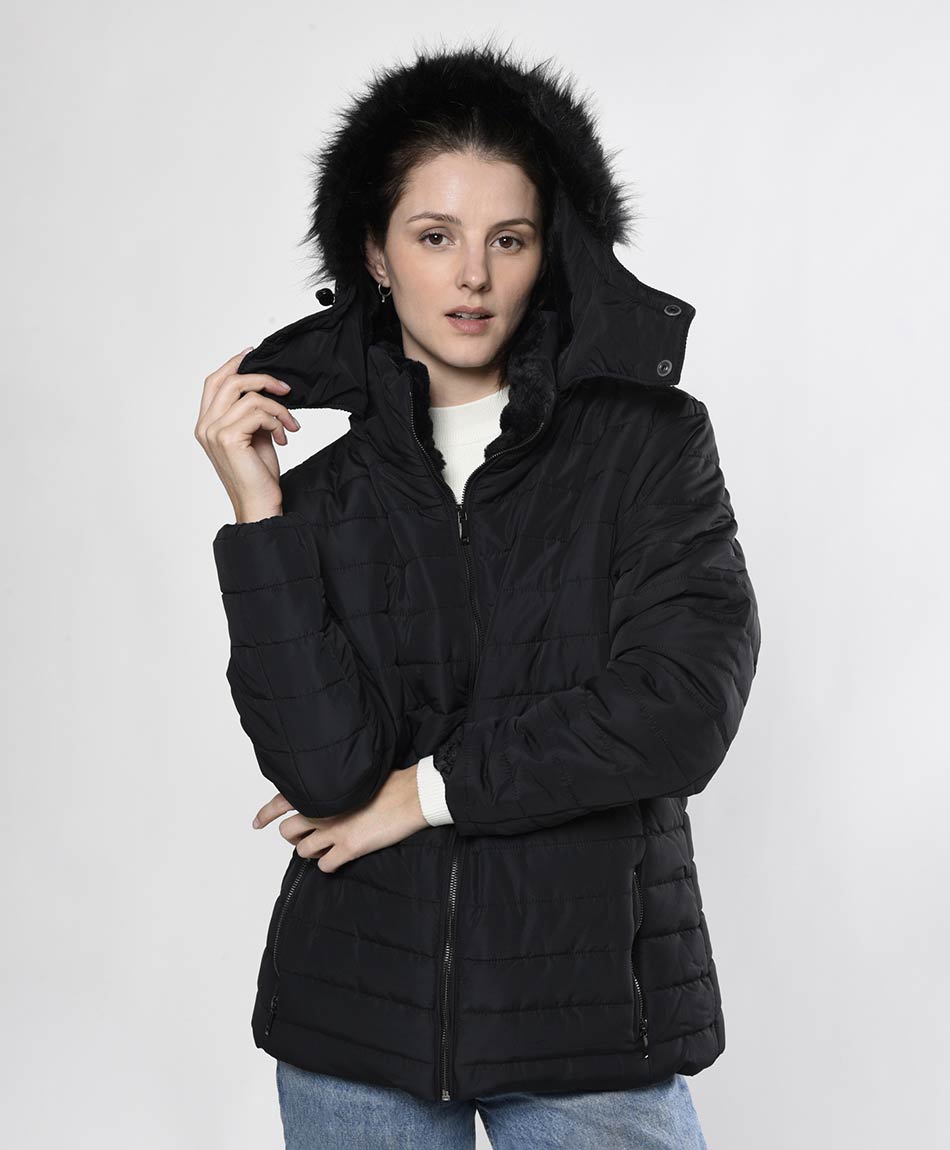 Parka mujer capucha peluda - TRICOT