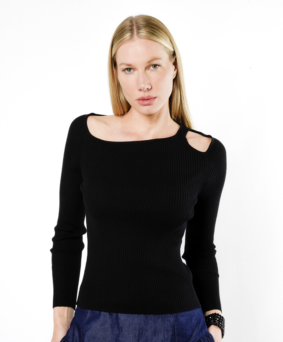 Sweater mujer cut out diagonal - TRICOT