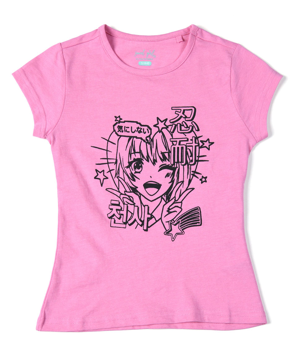 Polera niña animé estrellas - TRICOT