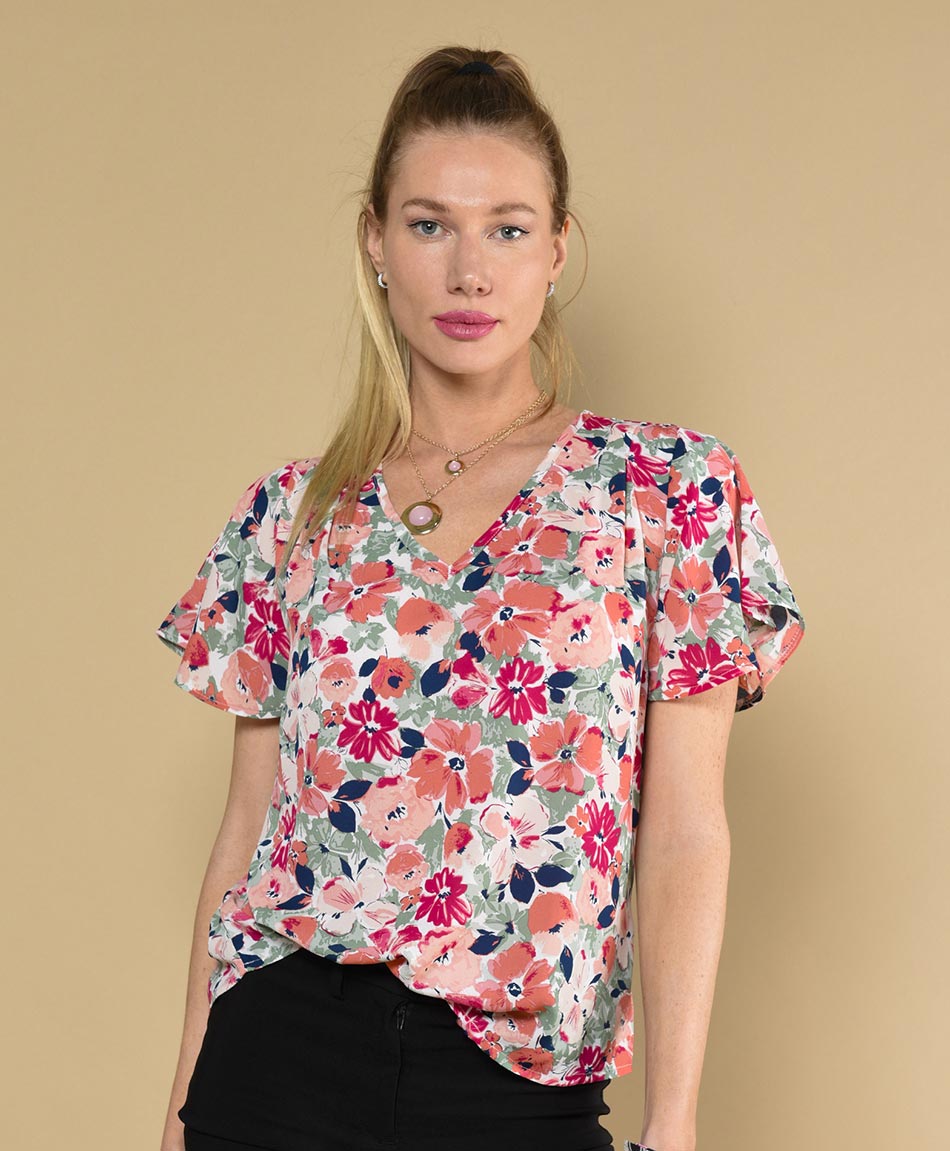 Blusa oversize manga corta - TRICOT