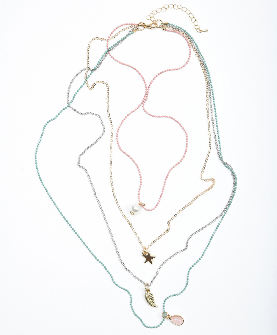 Collar mujer multi cadena 1 pieza - TRICOT